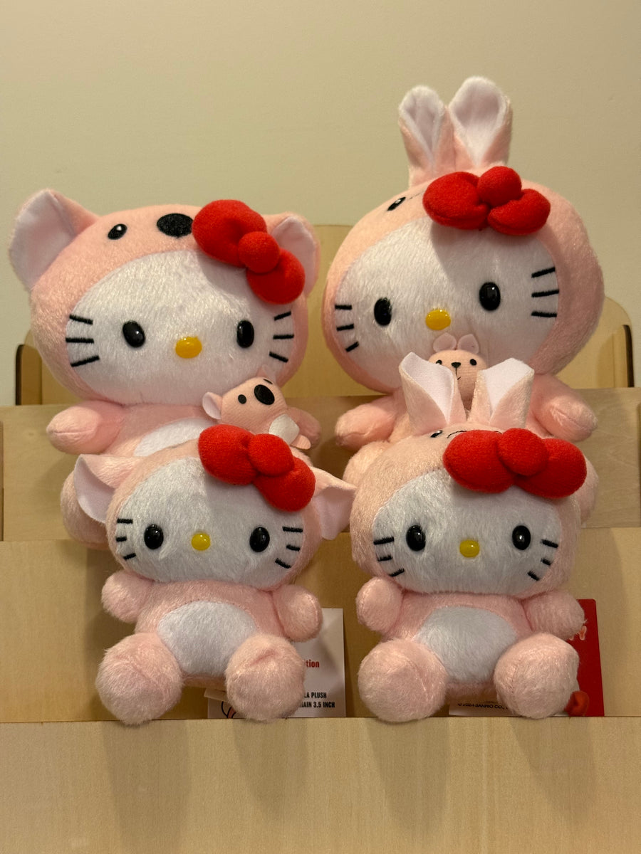 Hello Kitty Kangaroo Plush 3.5 inch with keyring Australian Limited Ed ...